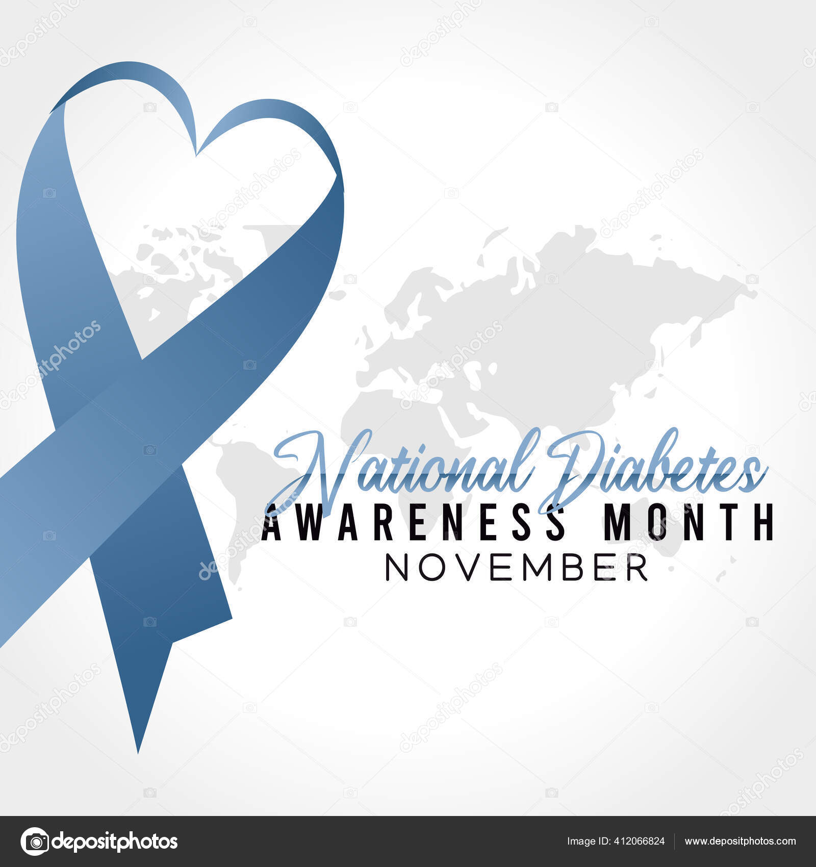Diabetes Awareness Month Ribbon