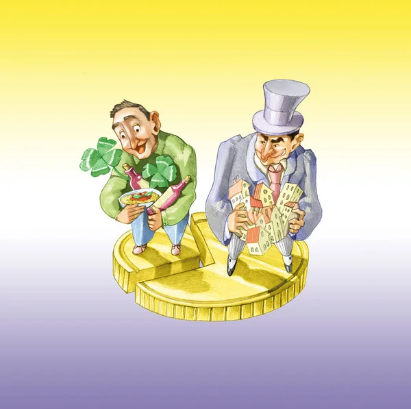 a separated coin in two different parts the greatest belongs to a rich ...