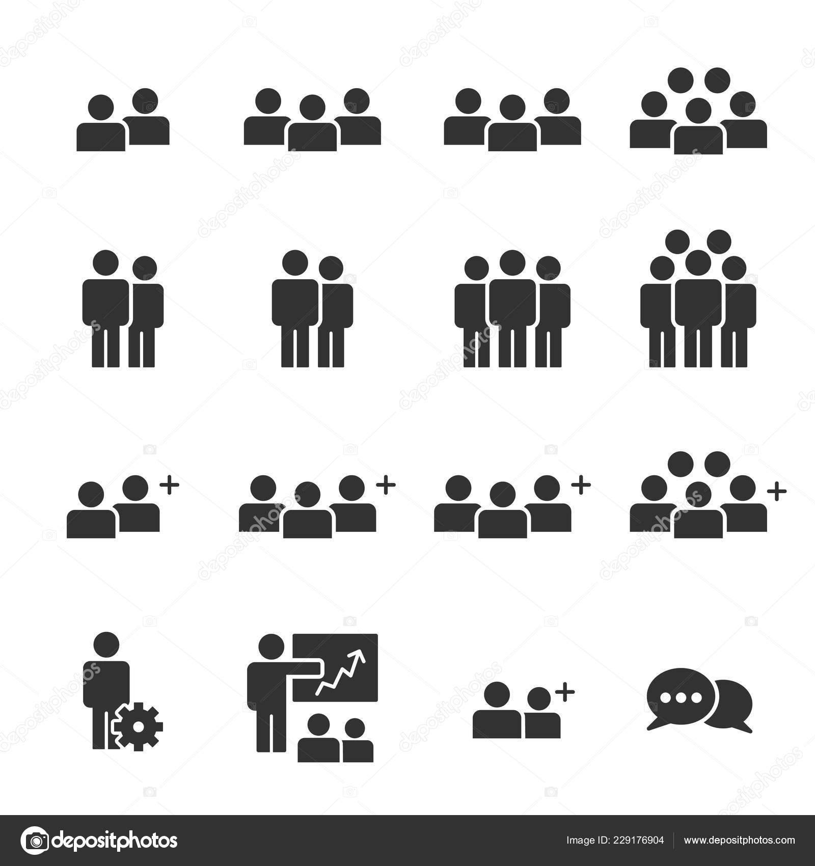 Gente Iconos Grupo Trabajo Vector Equipo Vector de stock por ©ronnarid ...