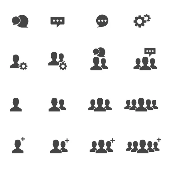 People Icons Work Group Team Persons Crowd Symbol Perfect Design Stock ...