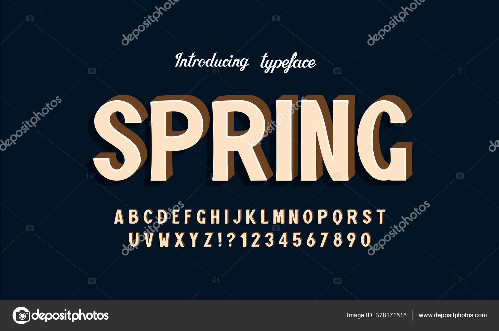 Modern Bold Font Design Alphabet Letters Numbers Vector Illustration ...