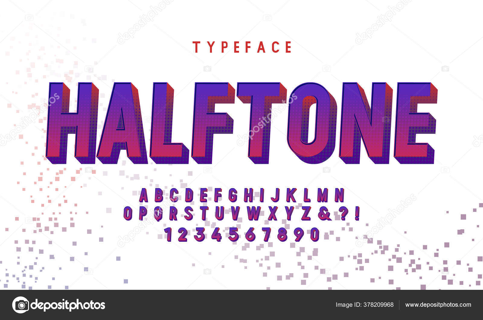 Moderna Fuente Abstracta Alfabeto Vintage Fuente Medio Tono Letras Del ...