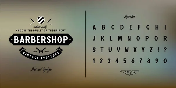 Barber shop font imágenes de stock de arte vectorial | Depositphotos
