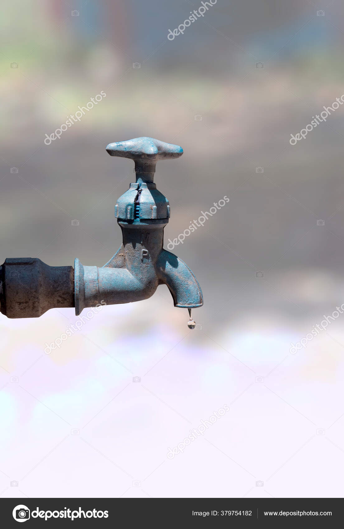 Rusty Water Tape Showing How Water Important Life Lives — Stock Photo ...