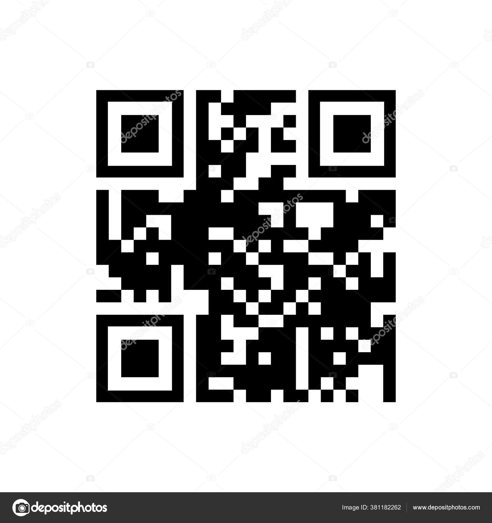 Vector Code Sample Smartphone Scanning Isolated White Background Stock ...