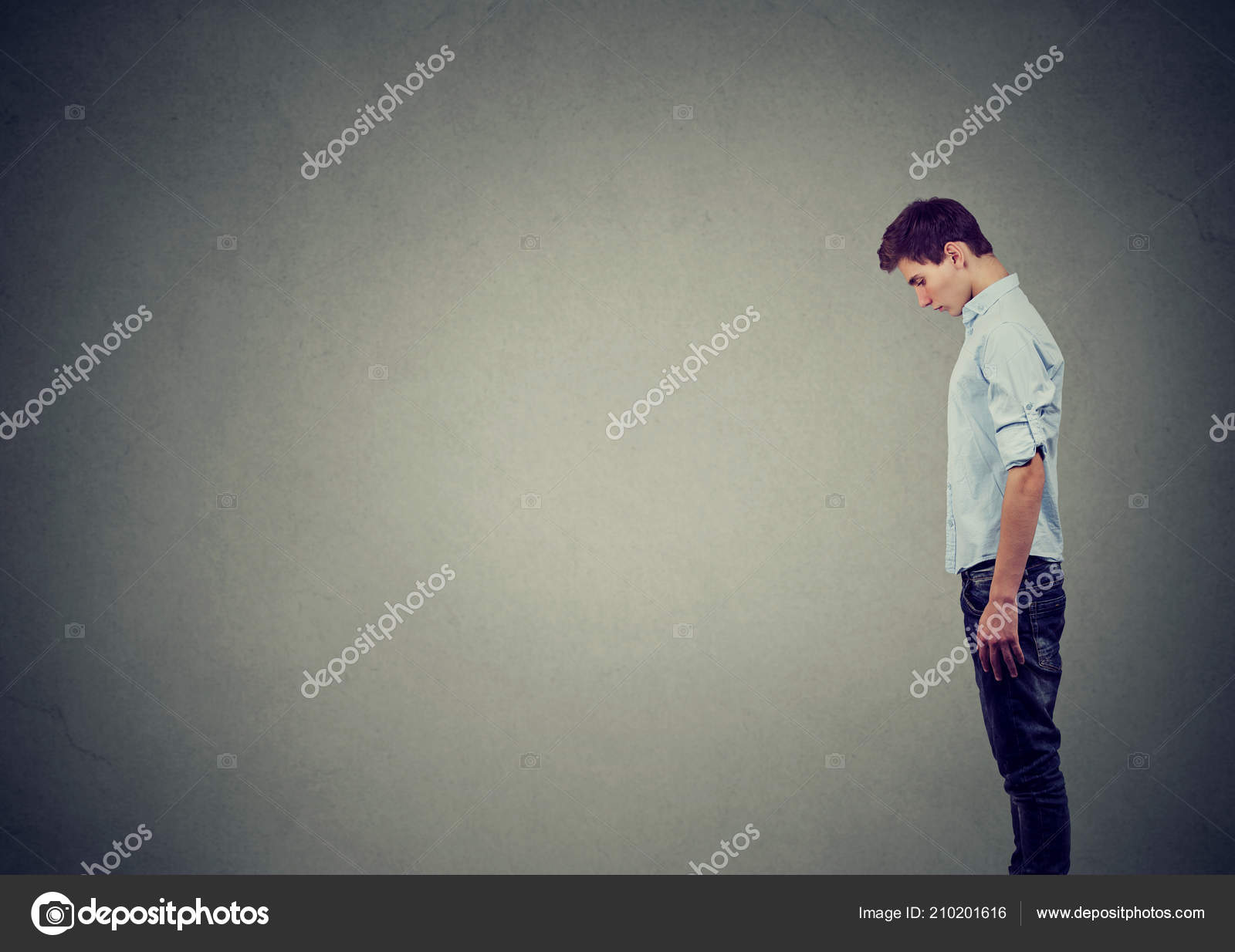 Man Standing Side Sad
