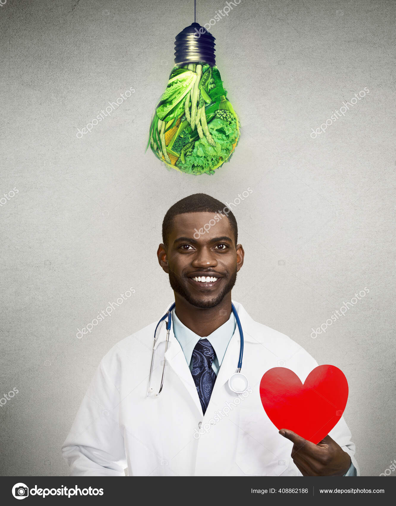 Portrait Smiling Doctor Cardiologist Advising Healthy Diet Your Heart