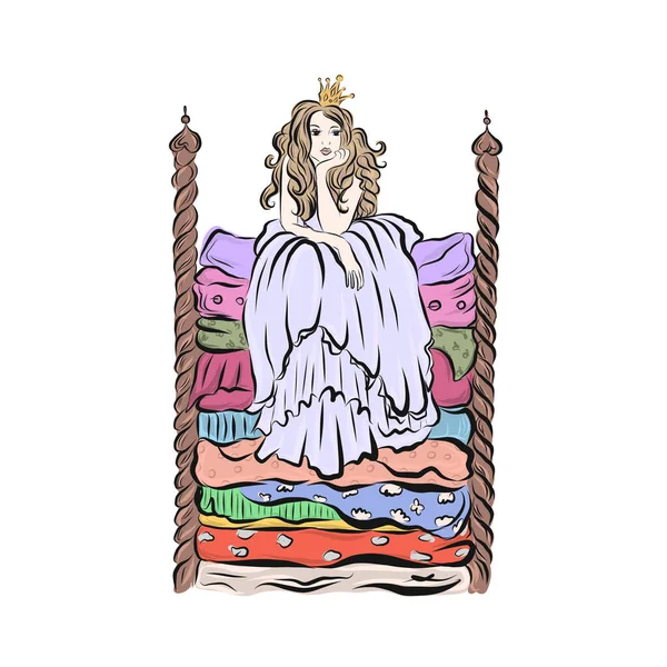 Princess and the pea Vector Art Stock Images | Depositphotos