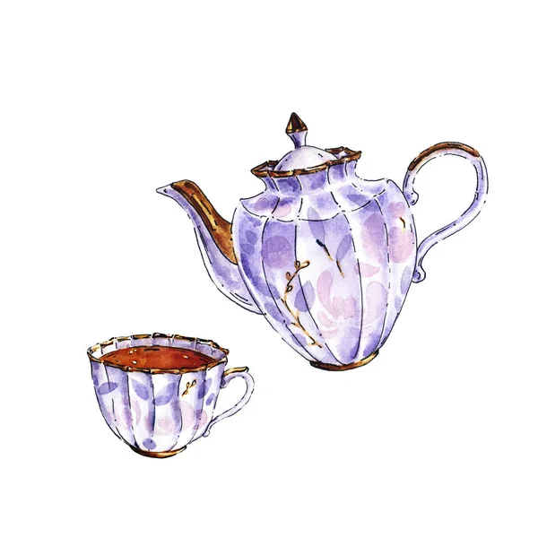 Watercolor tea Stock Photos, Royalty Free Watercolor tea Images ...