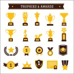 Collection Trophy Elements Stock Vector Image by ©adamson #4329127