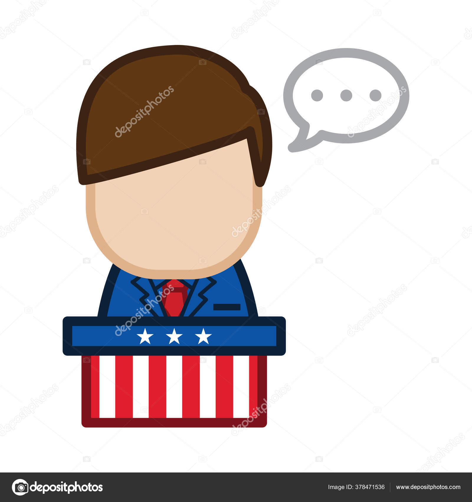 Election Candidate Giving Speech Stock Vector by ©captainvector 378471536