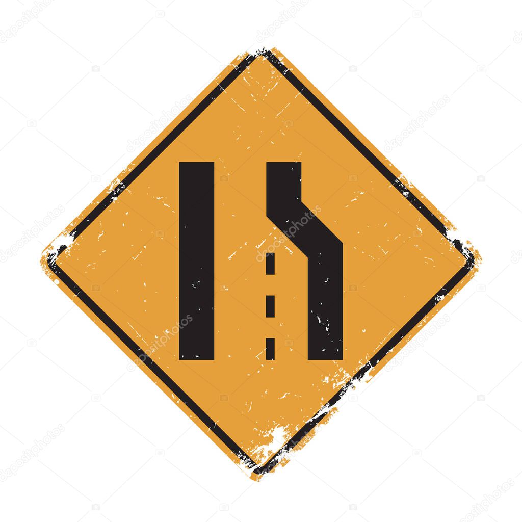 Señal de extremos de carril derecho 2024