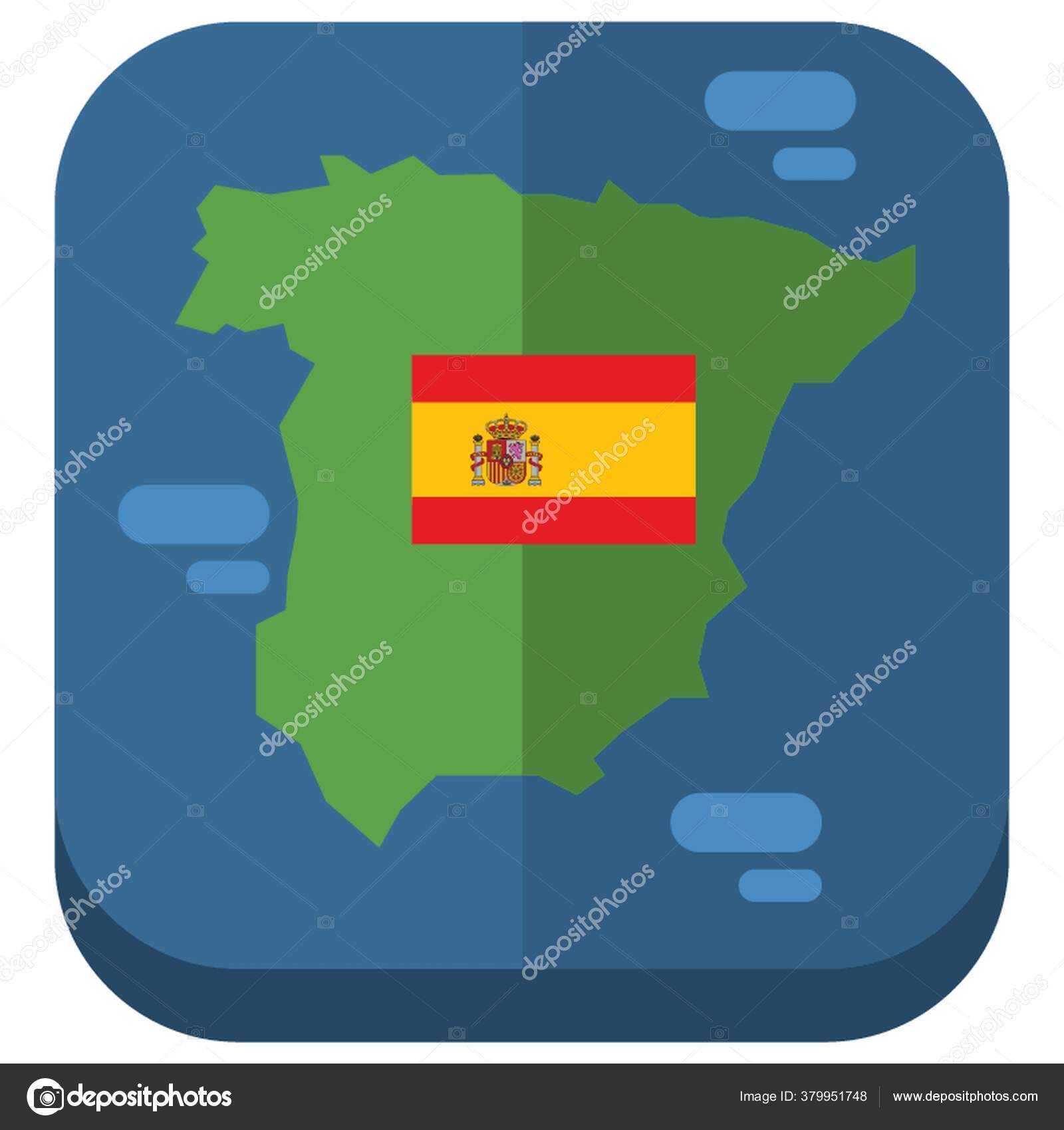 Spain Map Flag — Stock Vector © captainvector #379951748