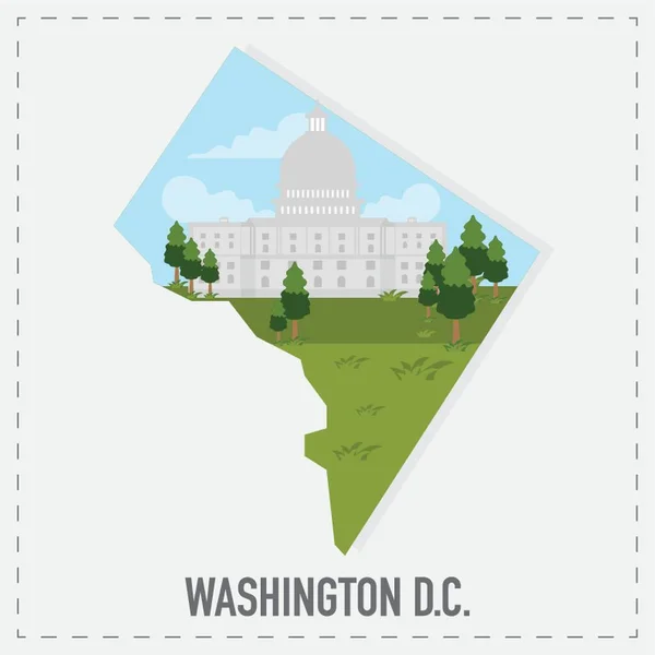 Washington dc map Vector Art Stock Images | Depositphotos
