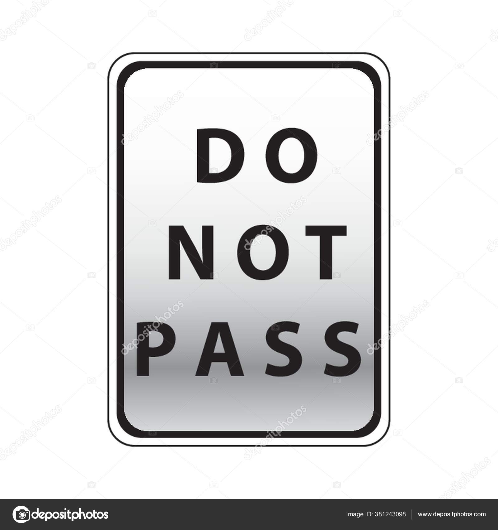 Pass Road Sign Stock Vector by ©captainvector 381243098
