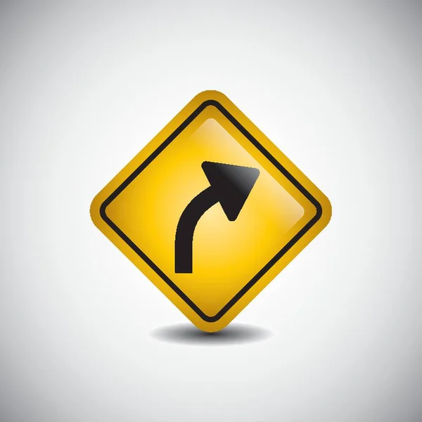 78 Right hand curve road sign Vector Images, Right hand curve road sign ...