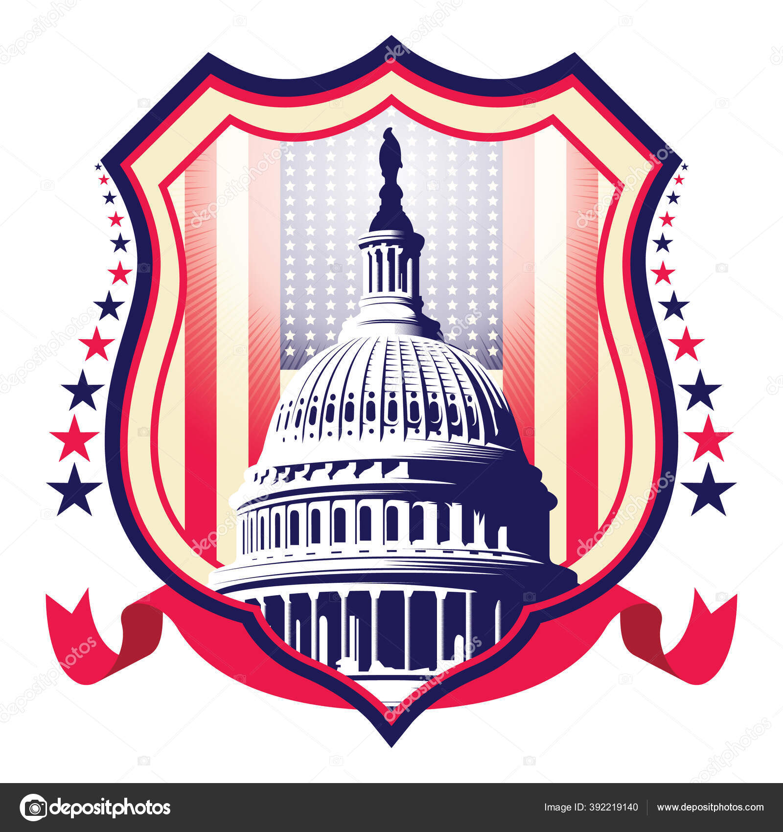 Washington Label Stylized Vector Illustration Stock Vector Image by ...