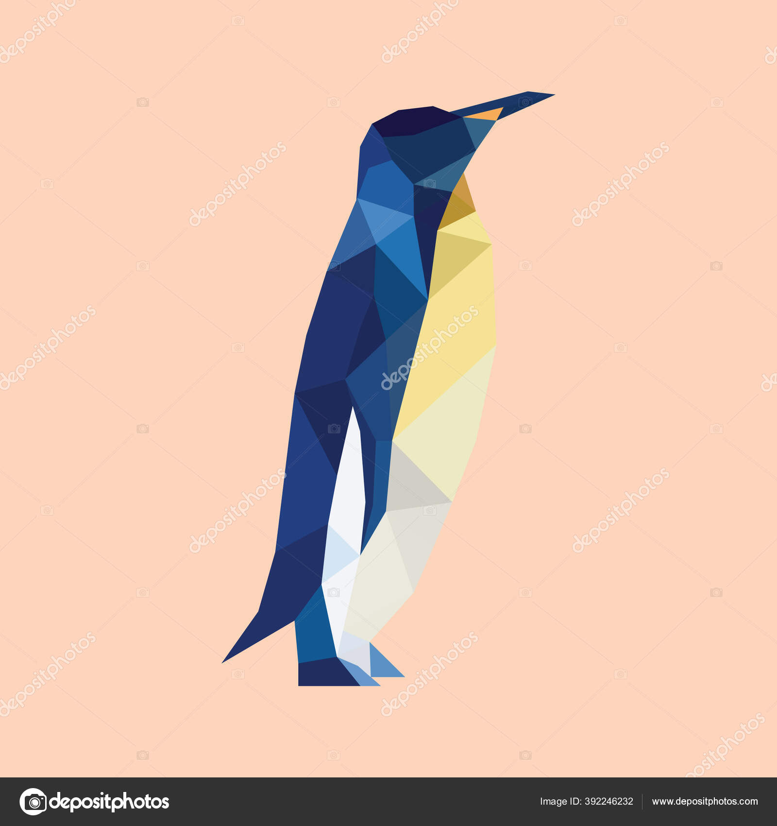 Penguin Stylized Vector Illustration Stock Vector Image by ...