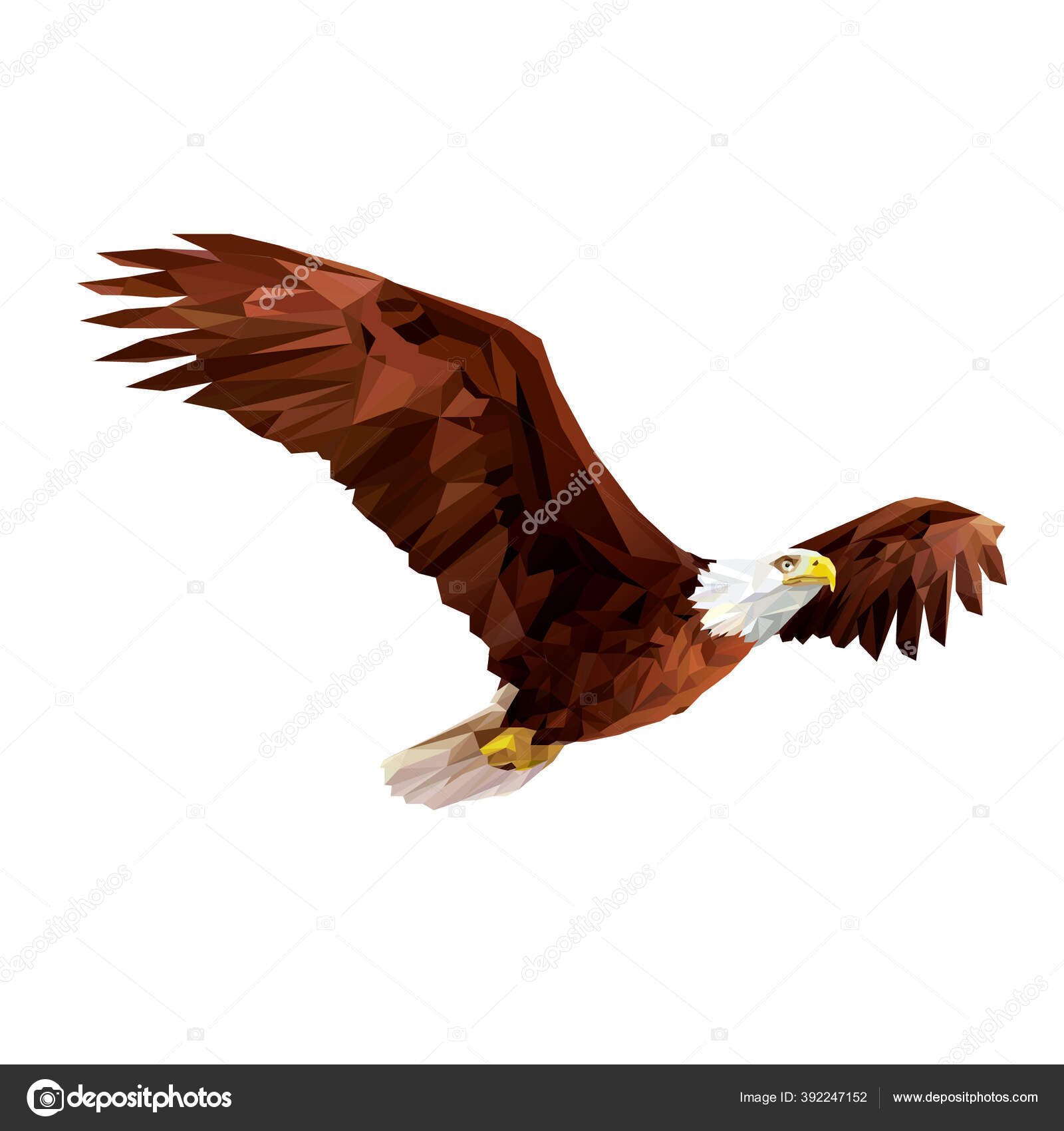 Bald Eagle Flat Icon Vector Illustration Stock Vector by ©captainvector 392247152