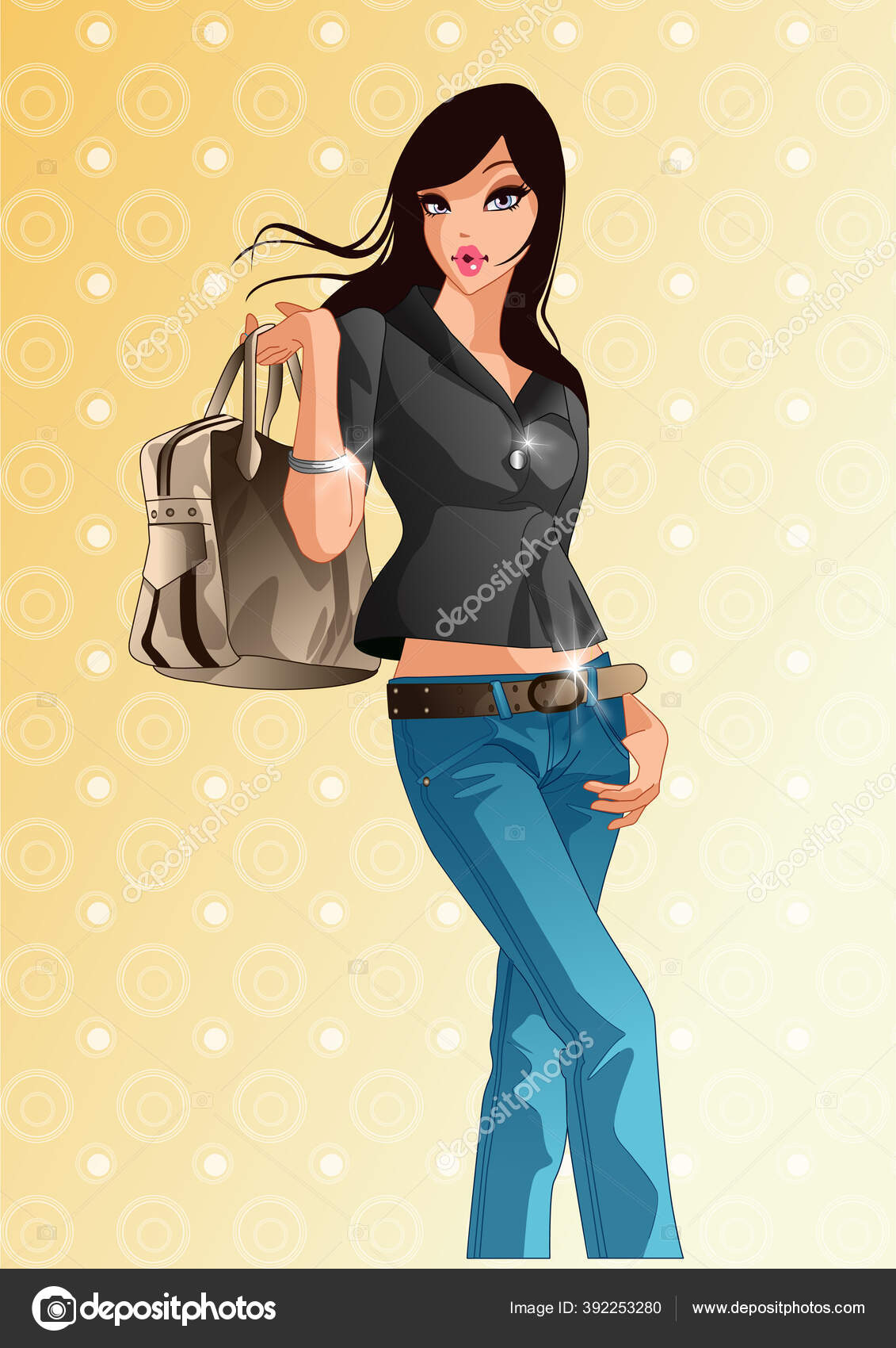 Woman Vector Illustration Background Stock Vector Image by ...