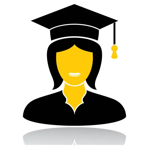 Mujer graduada imágenes de stock de arte vectorial | Depositphotos