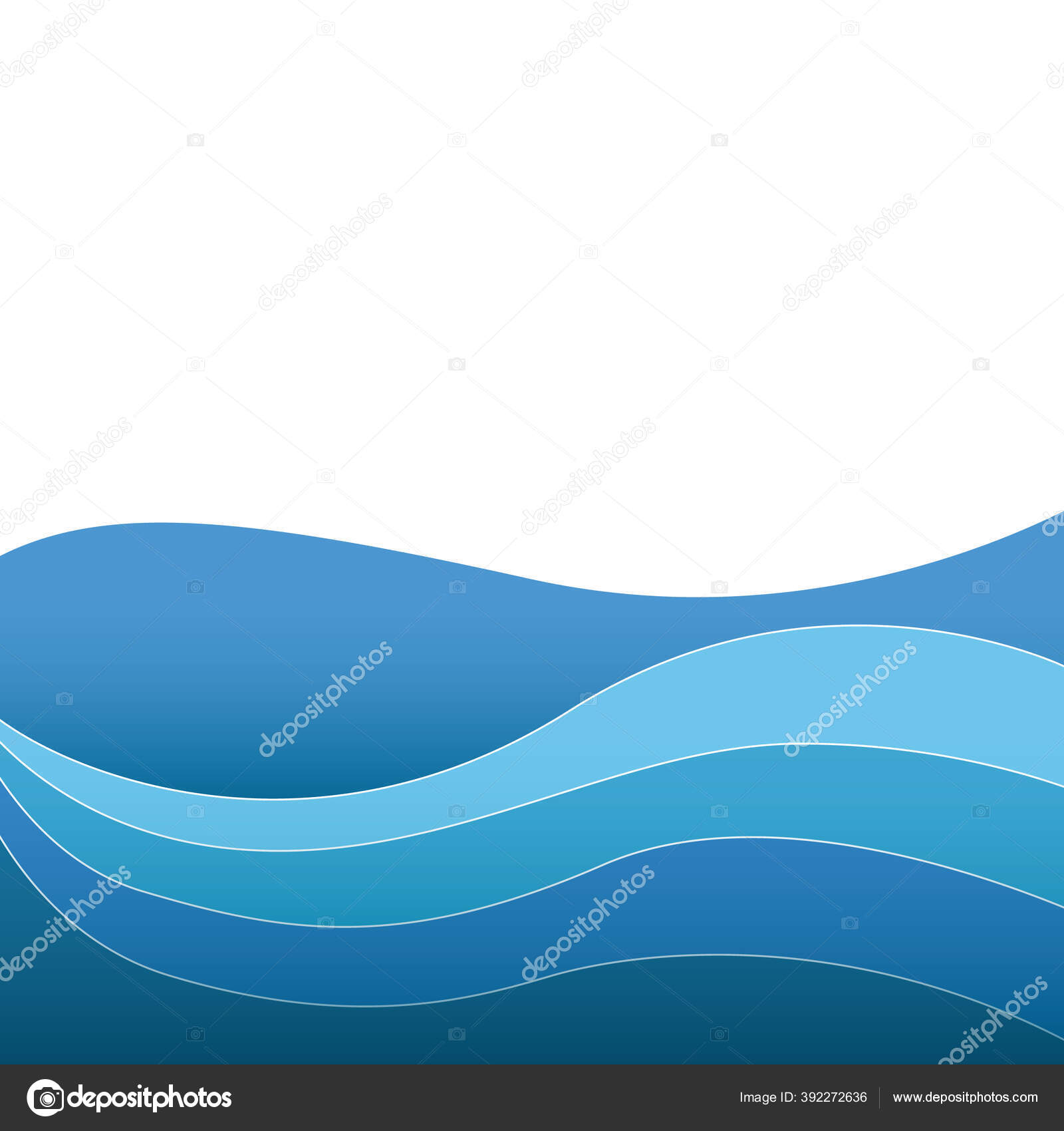 Water Waves Stylized Vector Illustration Stock Vector Image by ...