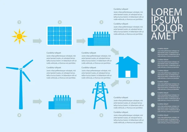 Electricity generation plans and sources Stock Vector Image by ©masha ...