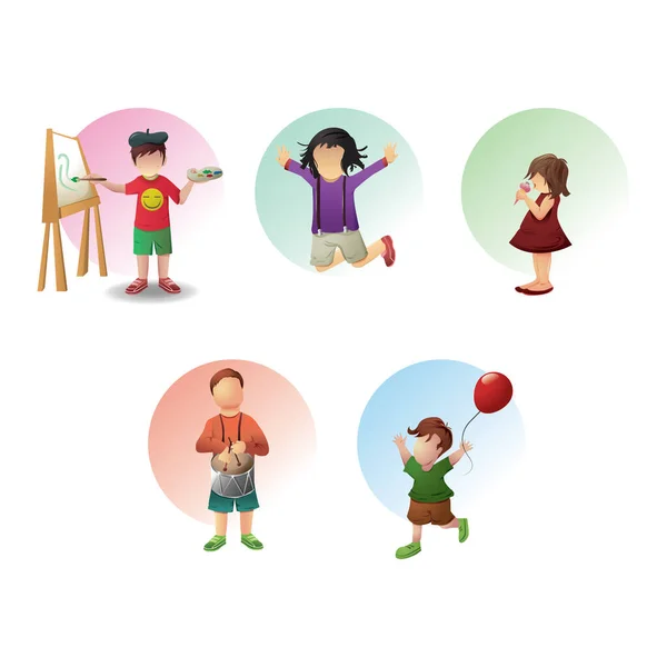 100,000 Children vector set Vector Images | Depositphotos