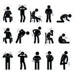 Body Ache Pain Backache Headache Pictogram Stock Vector Image by ...