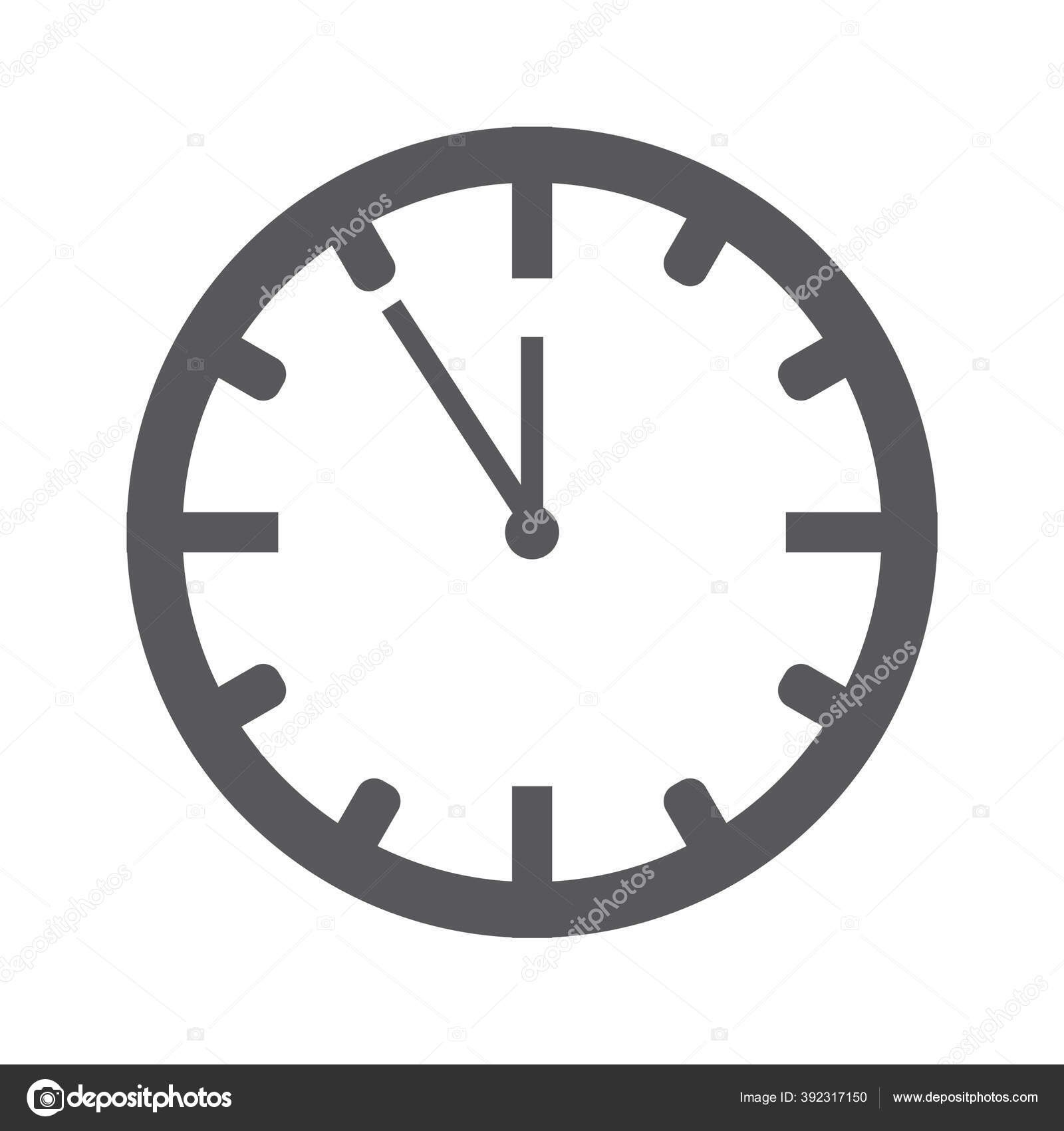 Clock Icon Vector Illustration Flat Design Style Stock Vector by ...