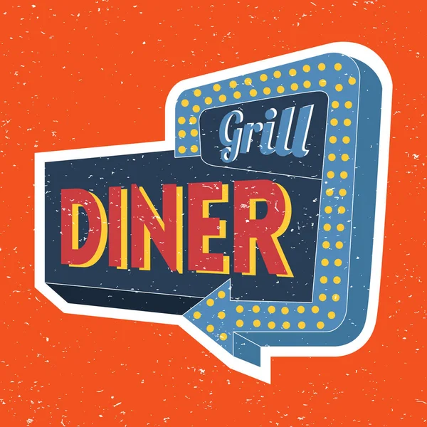 Diner Sign Vector