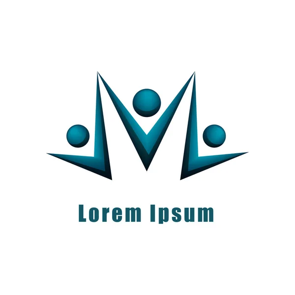 Abstract people team & teamwork - vector logo icon Stock Vector Image ...