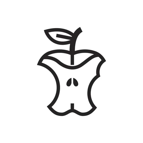 Manzana mordida icono imágenes de stock de arte vectorial | Depositphotos