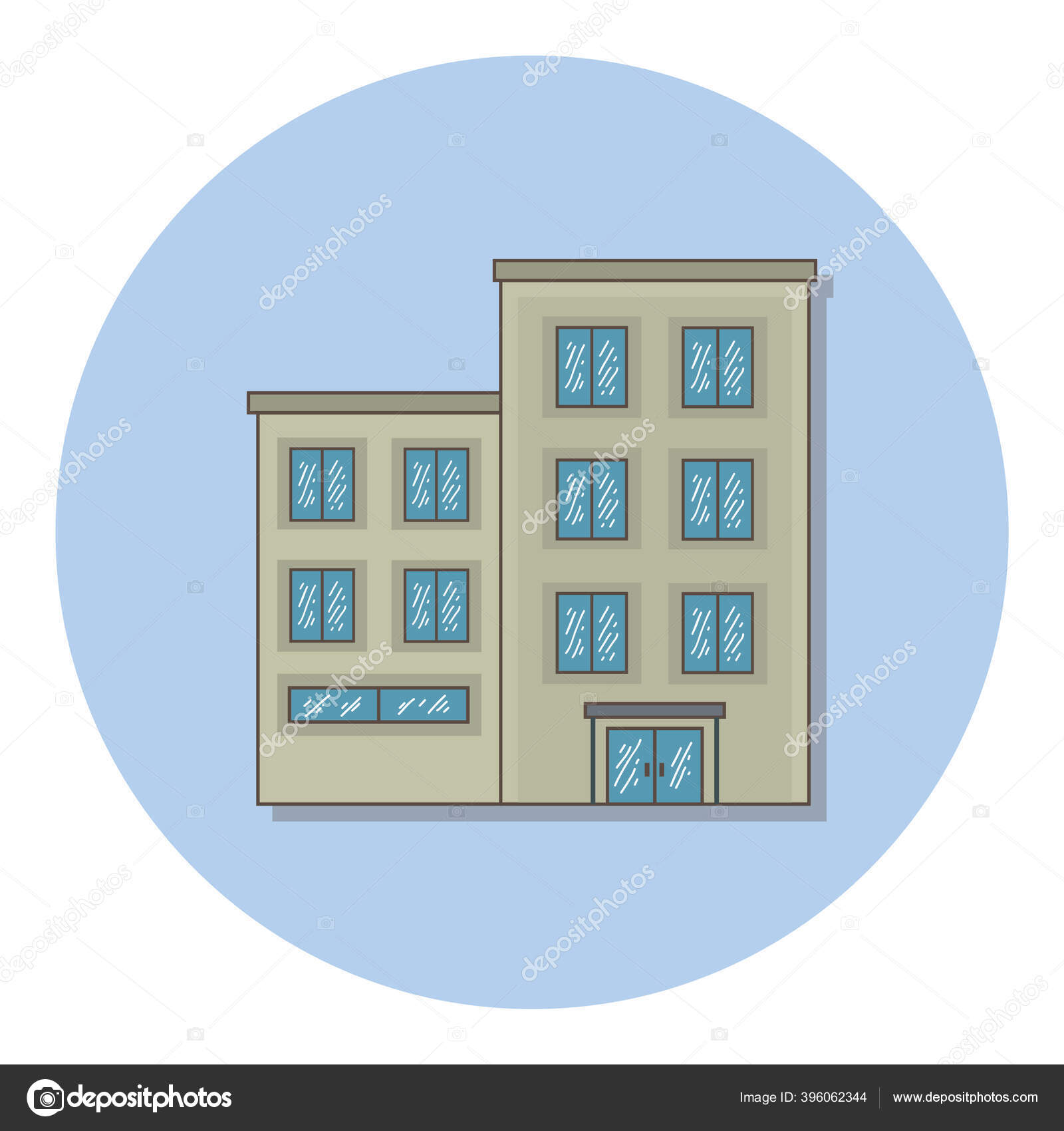 Vector Illustration Modern Building Icon — Stock Vector © captainvector ...