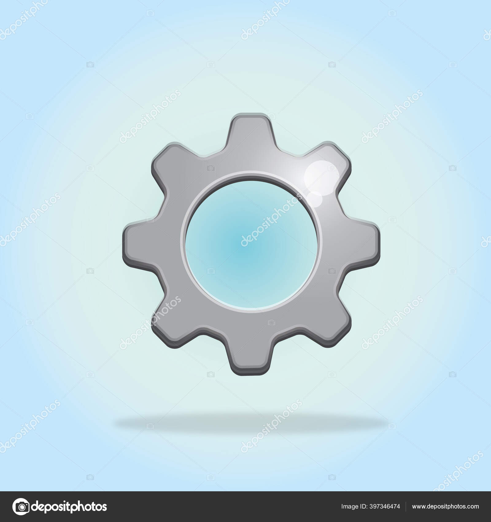 Modern Graphic Vector Illustration Gear — Stock Vector © captainvector ...