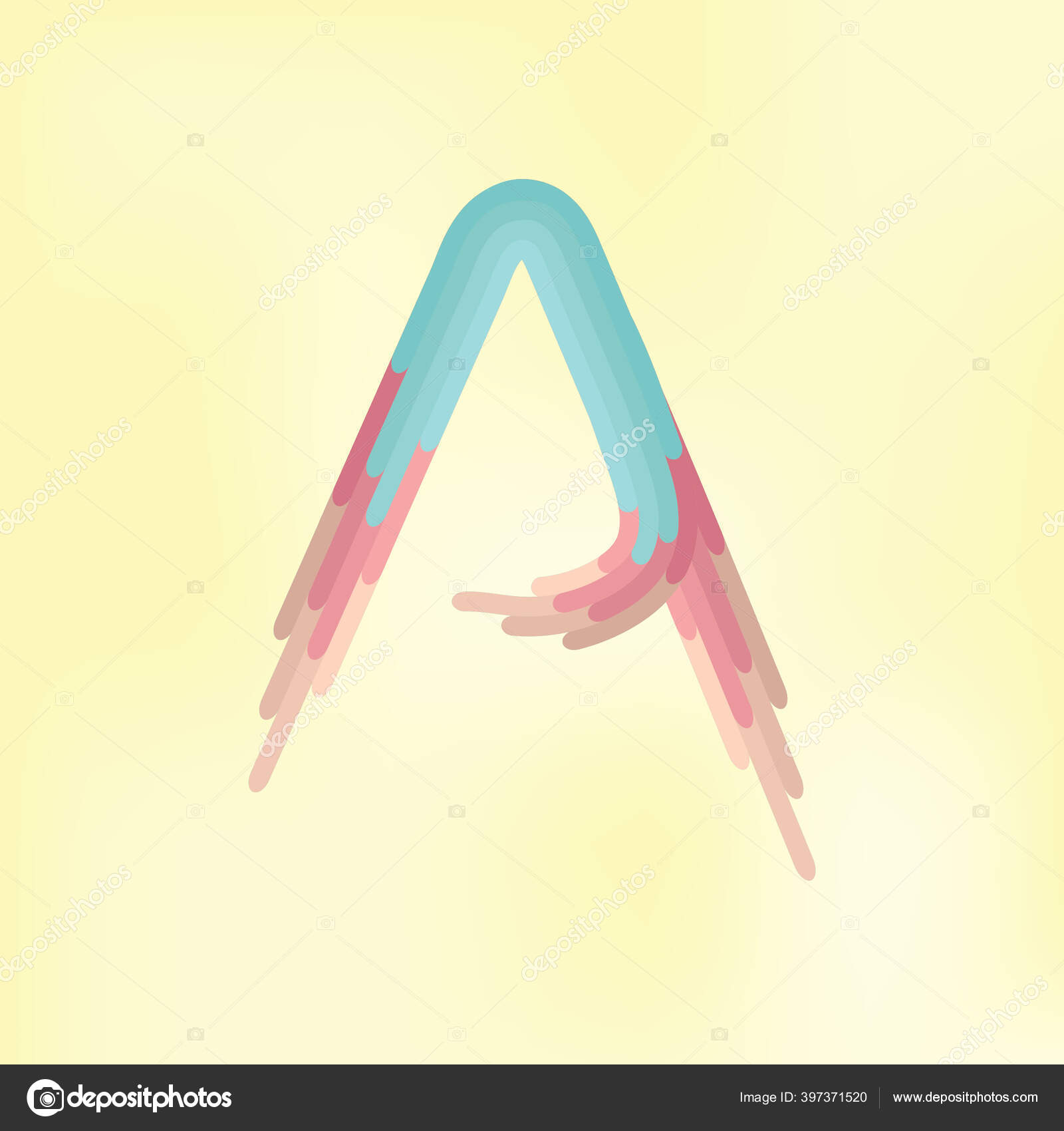 Simple Graphic Vector Illustration Letter — Stock Vector ...