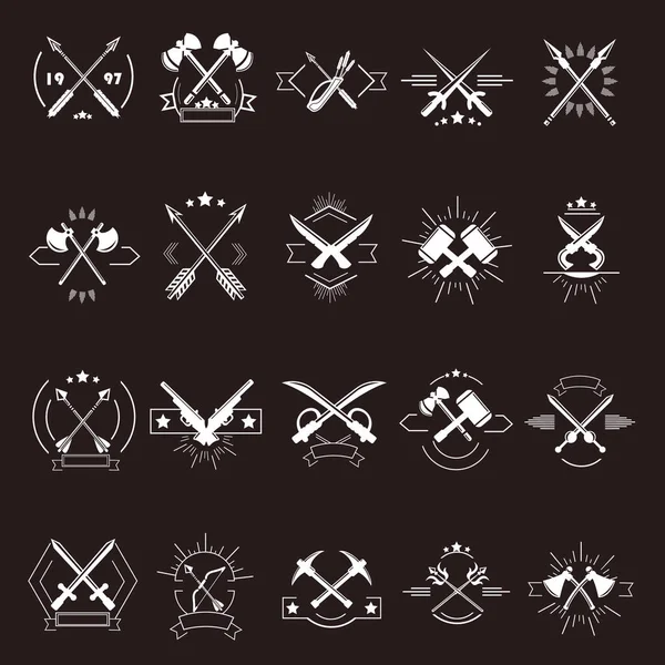 Prajurit dan simbol senjata Vector Art Stock Images | Depositphotos