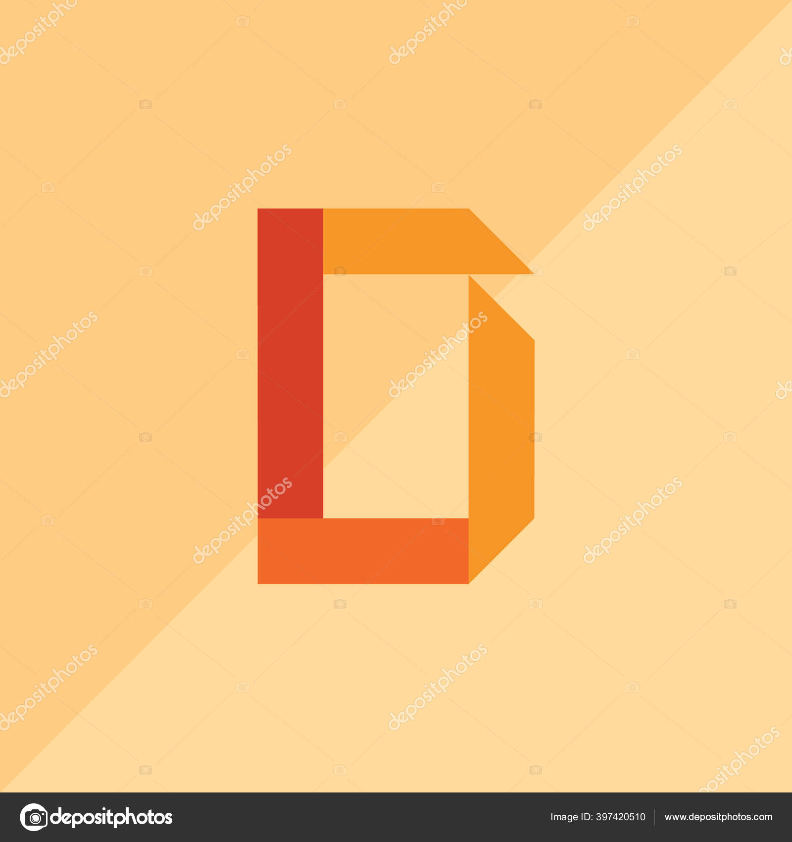 Modern Graphic Vector Illustration Letter — Stock Vector ...