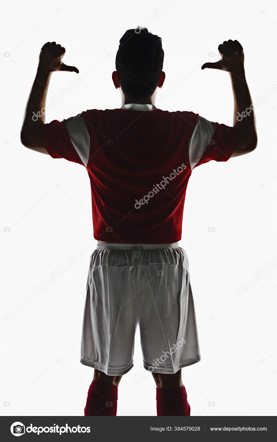 Soccer Player Showing His Back — Stock Photo © image_hit #384579028