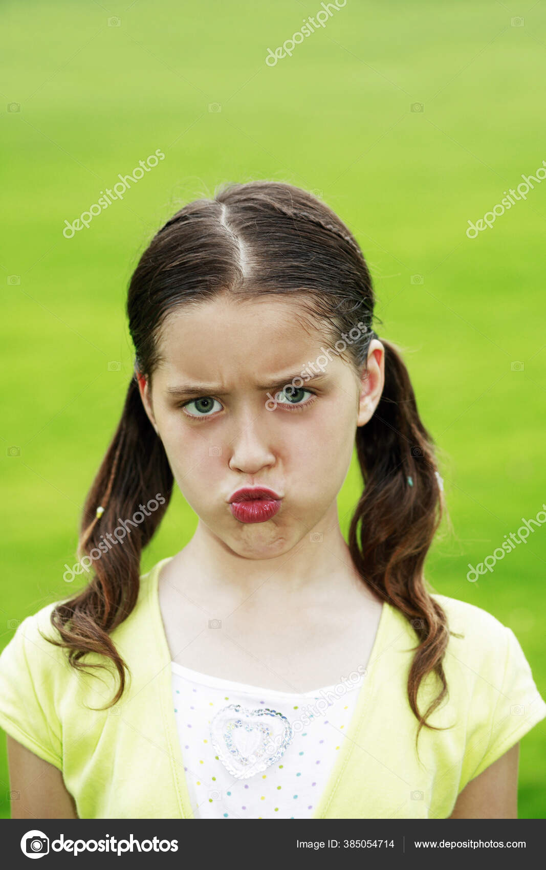 Girl Making Face — Stock Photo © image_hit #385054714