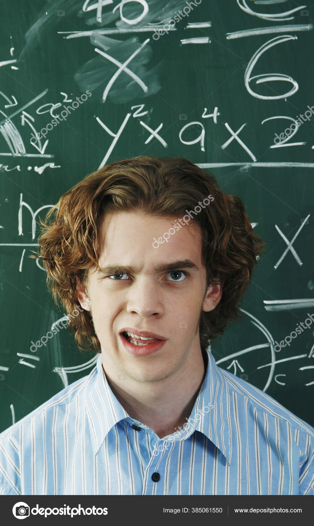 Boy Having Problems Solving Confusing Equation Stock Photo by ©image ...