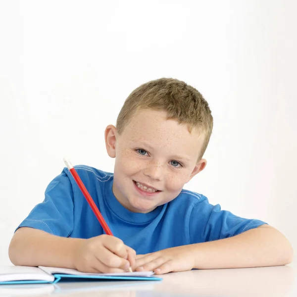 Child happy writing Stock Photos, Royalty Free Child happy writing ...