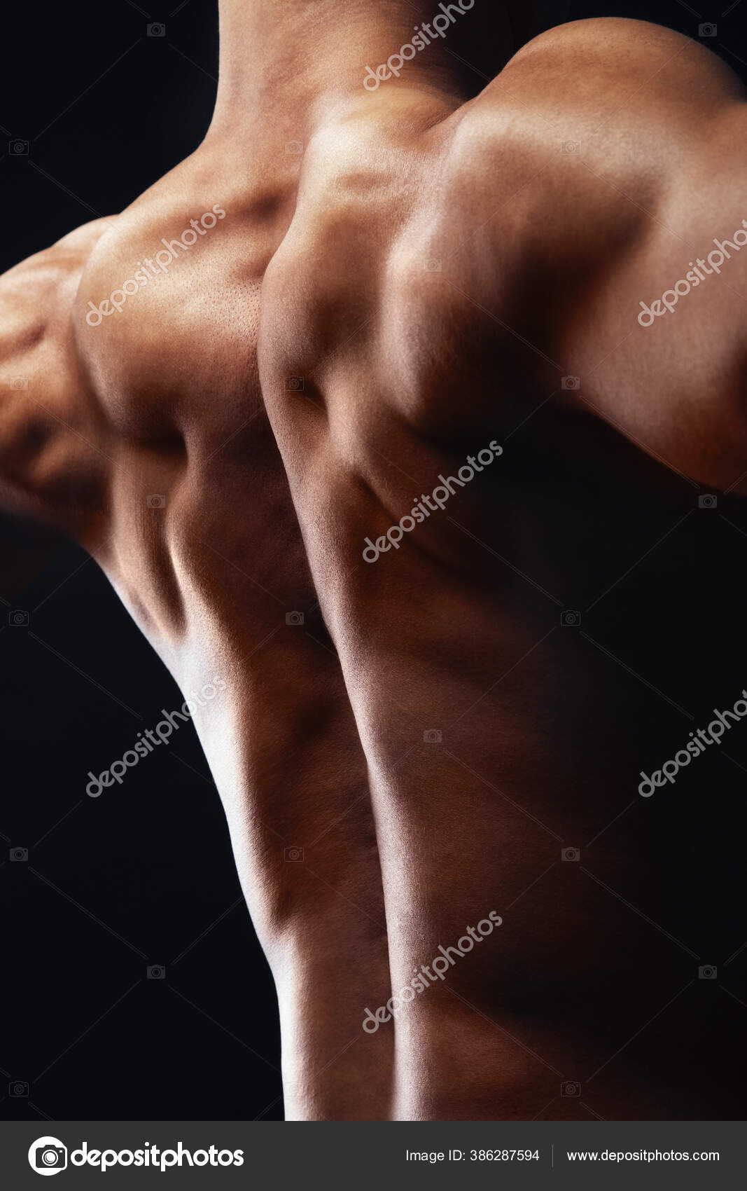 Back Muscular Man — Stock Photo © image_hit #386287594