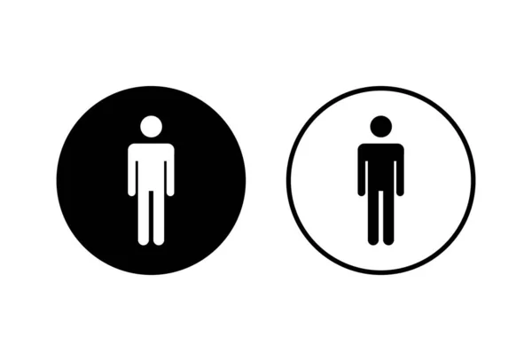 Man Icon Set Toilet Sign Man Restroom Sign Vector Male Stock Vector by ...
