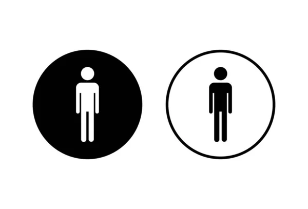 Man Icon Set Toilet Sign Man Restroom Sign Vector Male Stock Vector by ...