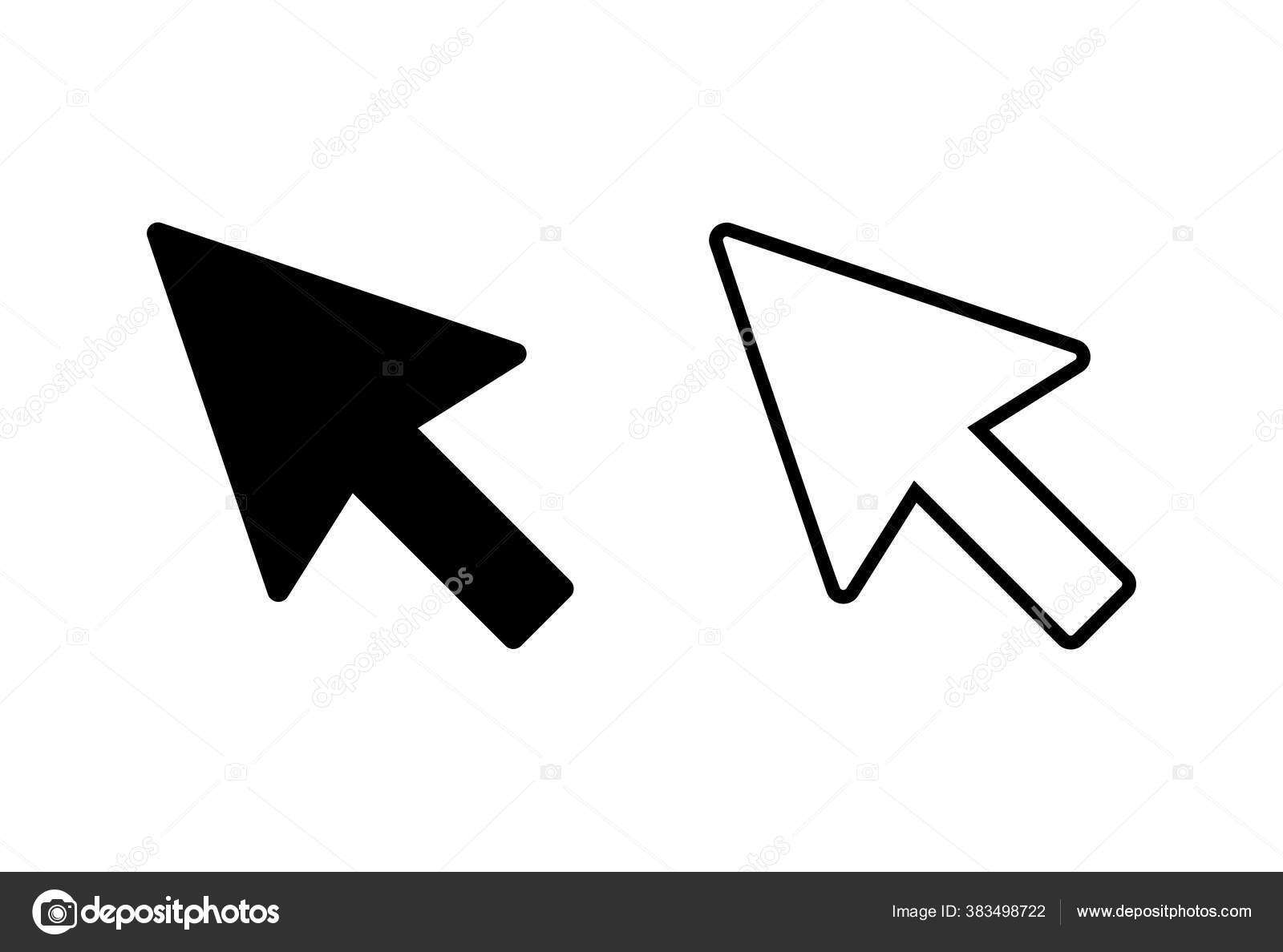 Click Icons Set White Background Cursor Icon Computer Mouse Click Stock Vector By ©oliviart