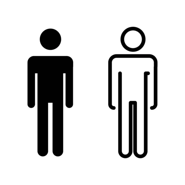 Man Icon Set Toilet Sign Man Restroom Sign Vector Male Stock Vector by ...