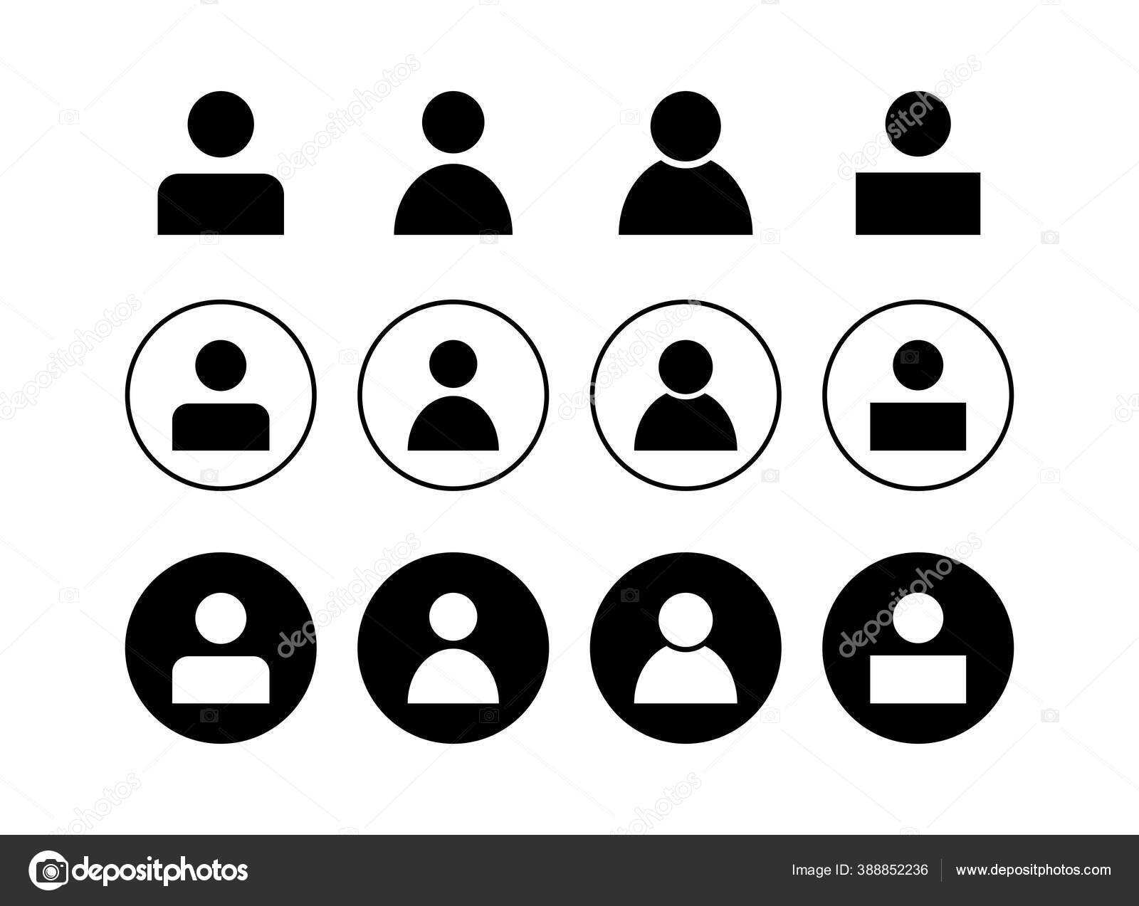 Conjunto Iconos Gente Icono Persona Usuario Vector Ico Vector de stock ...