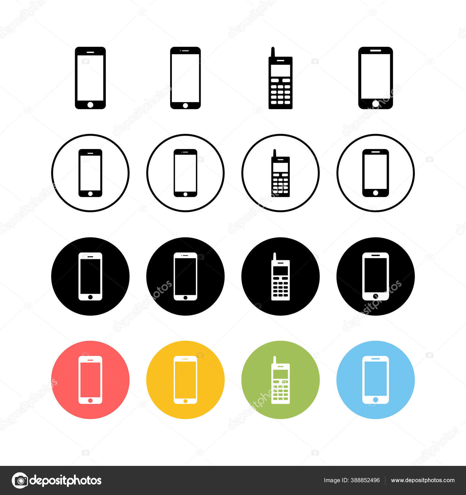 Mobile Device Icons Vector