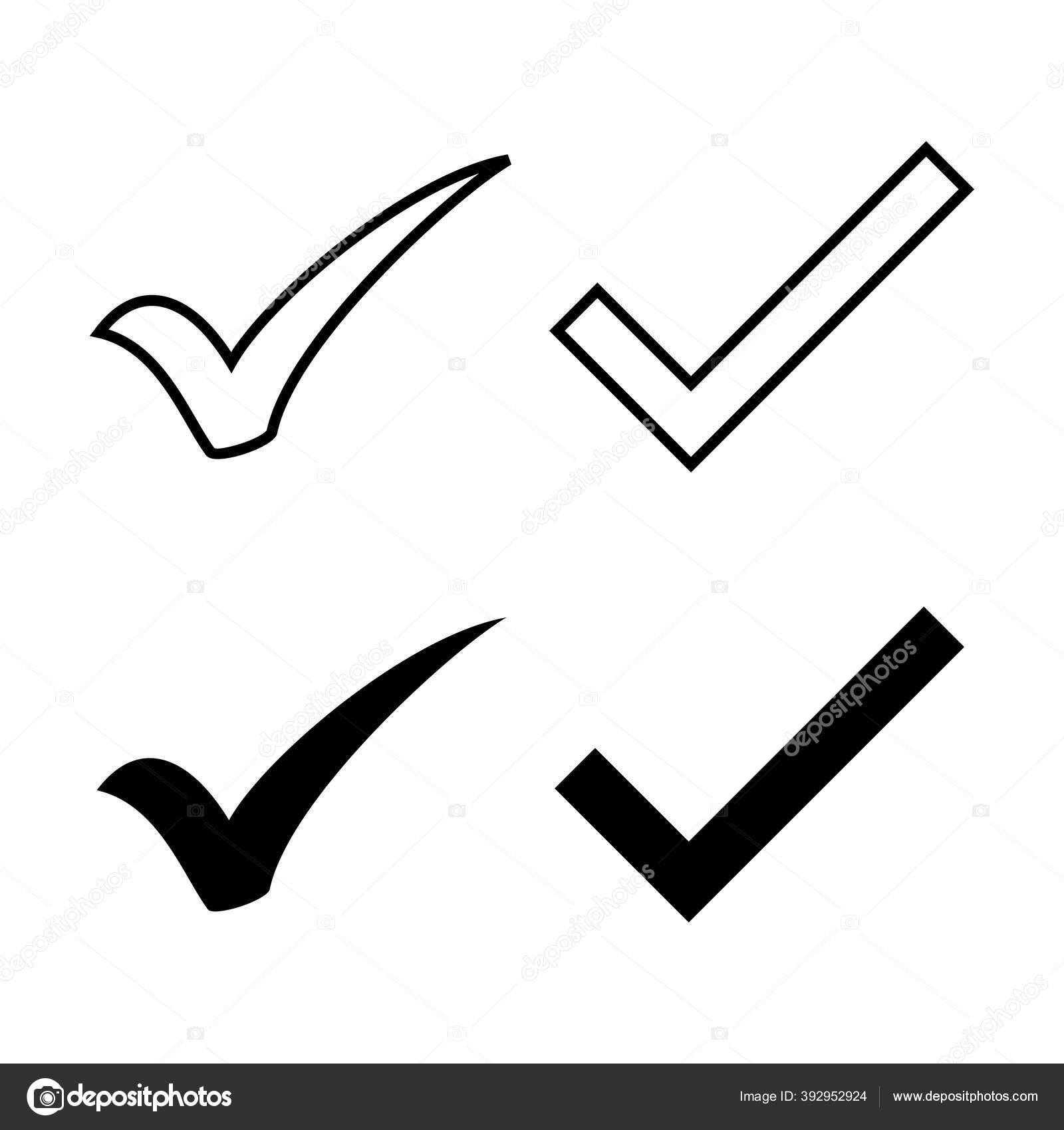 Set Check Icons Check Mark Icon Check List Button Icon Stock Vector ...